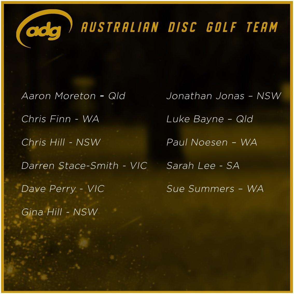Australian Disc Golf Team - Australian Disc Golf